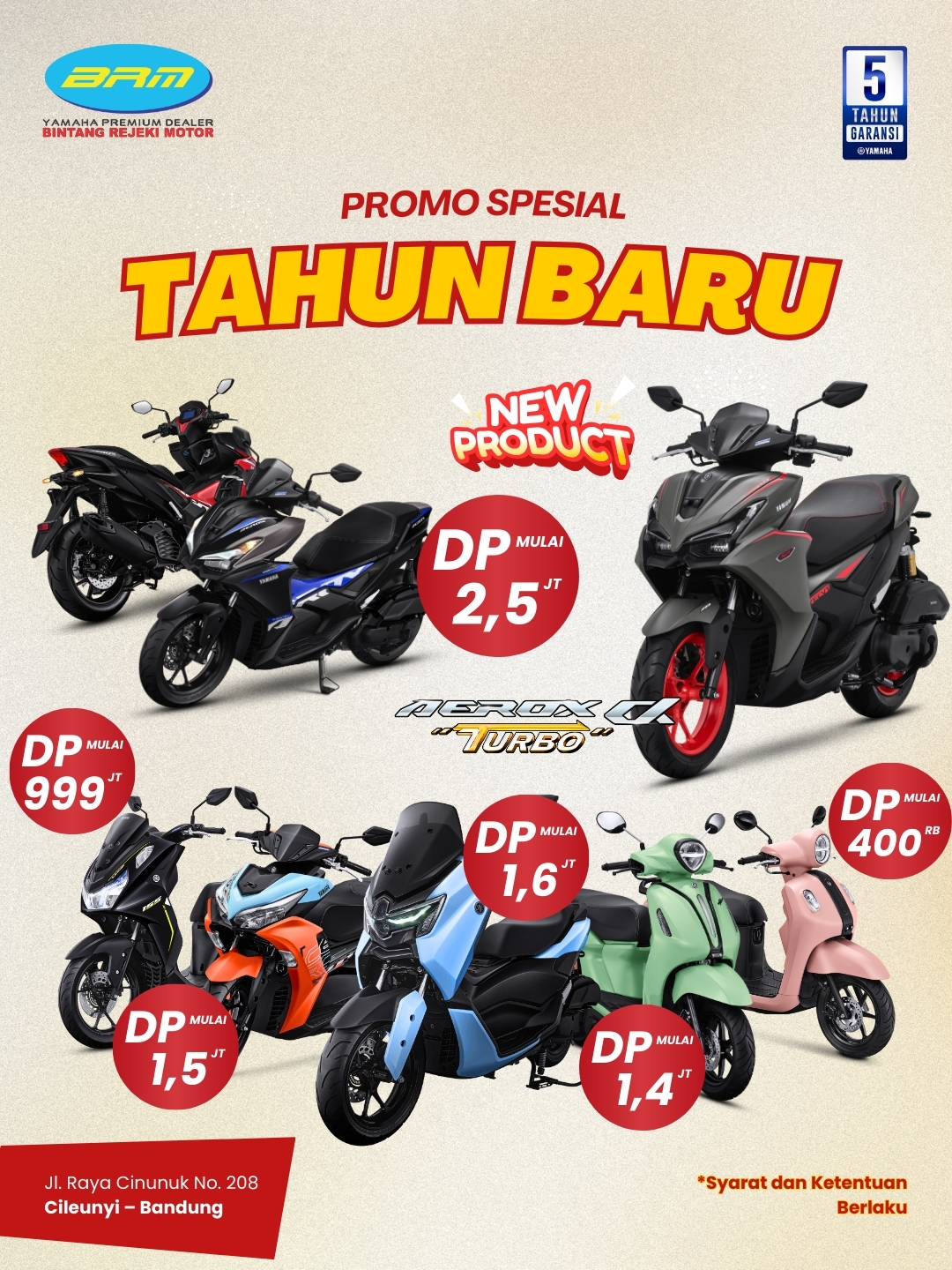 Info promo Yamaha Aug 2025 di Bandung- Yamaha Bintang Rejeki Motor